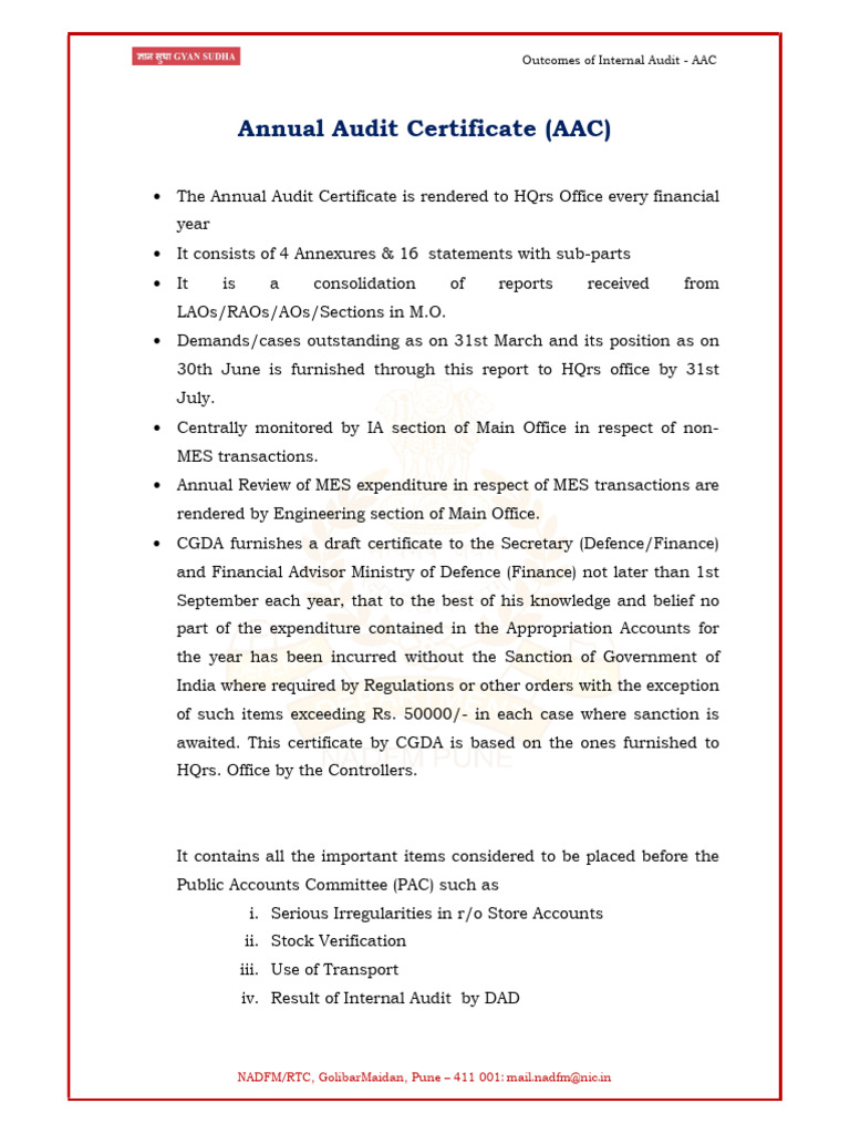 Internal Audit Outcomes Summary 2023 | PDF | Voucher