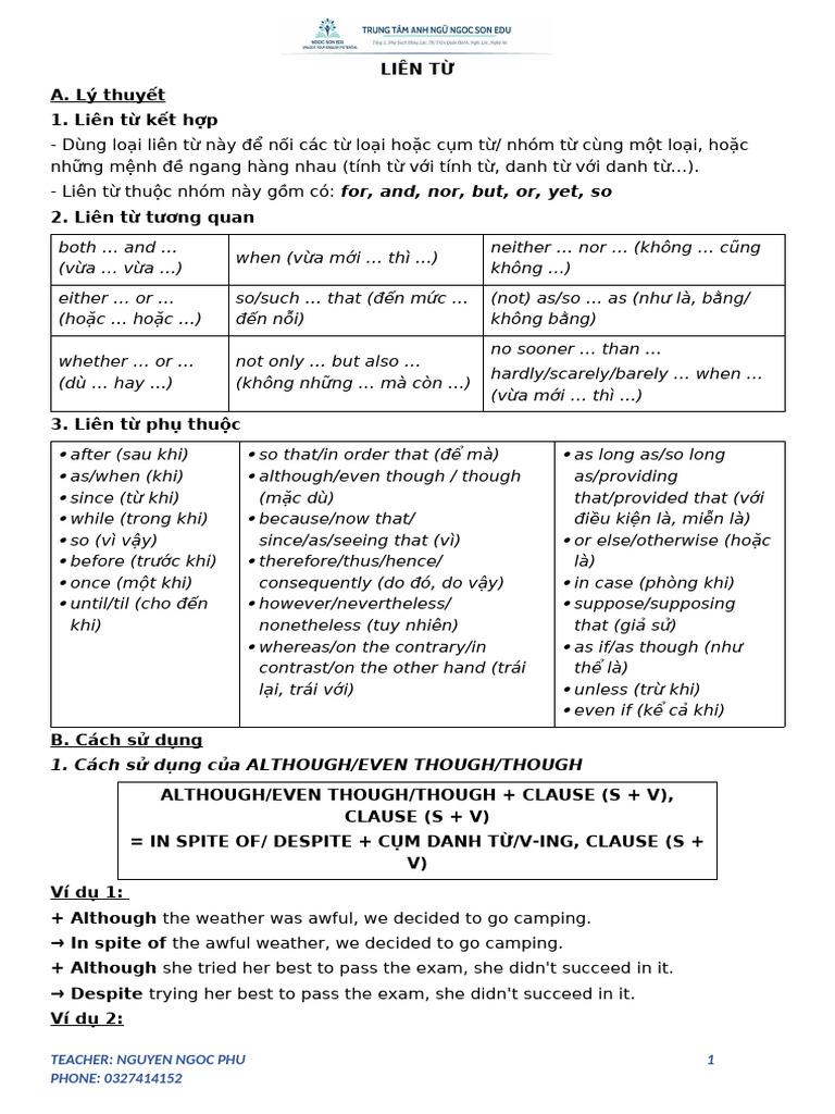 B41. Liên từ | PDF