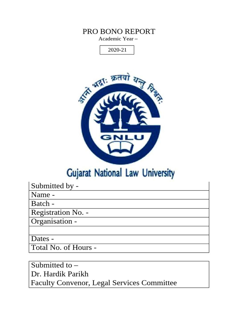 Guraysha Singh 23BAL034 Pro - Bono - Report | PDF