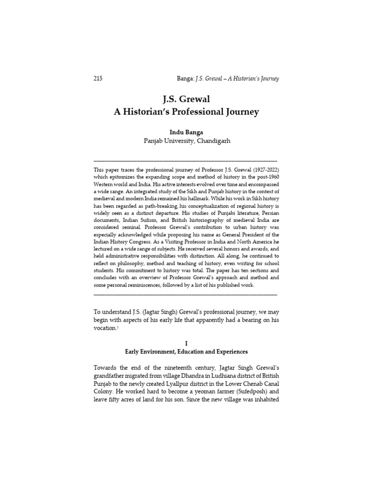 Indu Banga | PDF | Guru Nanak | Guru Granth Sahib