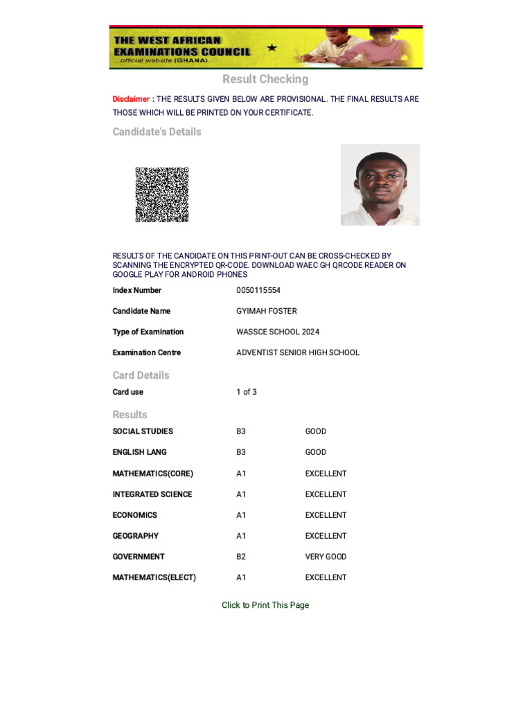Result Checking: Candidate's Details | PDF