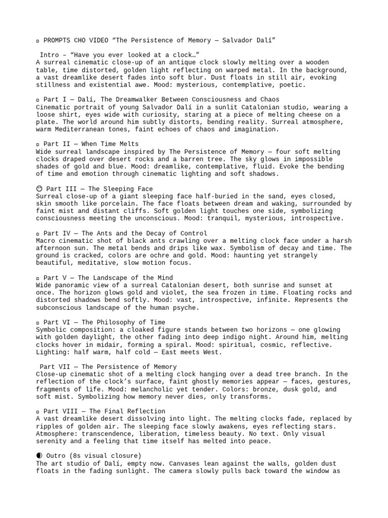 The Persistence of Memory Prompts | PDF