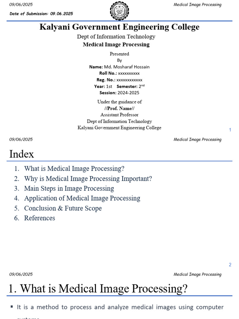 Medical Image Processing | PDF | Medical Imaging | Magnetic Resonance ...