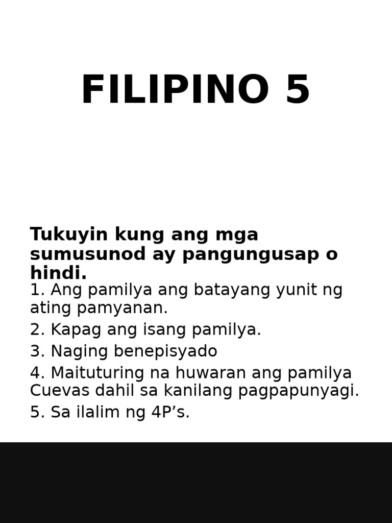 Filipino 5 | PDF