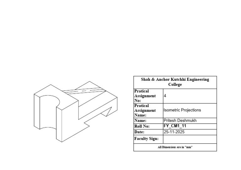 EXP 4 Isometric Drawing-Model | PDF