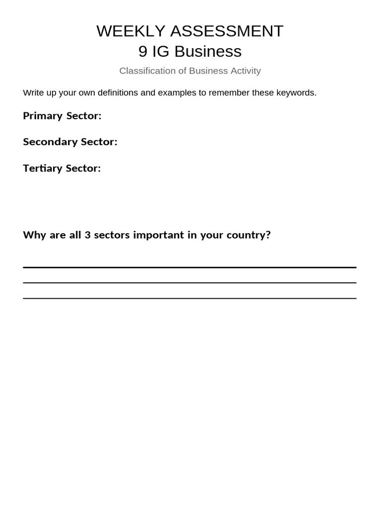 WEEK 3 9 IG Weekly Assessment | PDF