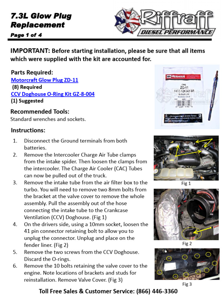 Riffraff Diesel 7.3L Glow Plug Replacement | PDF | Electrical Connector ...