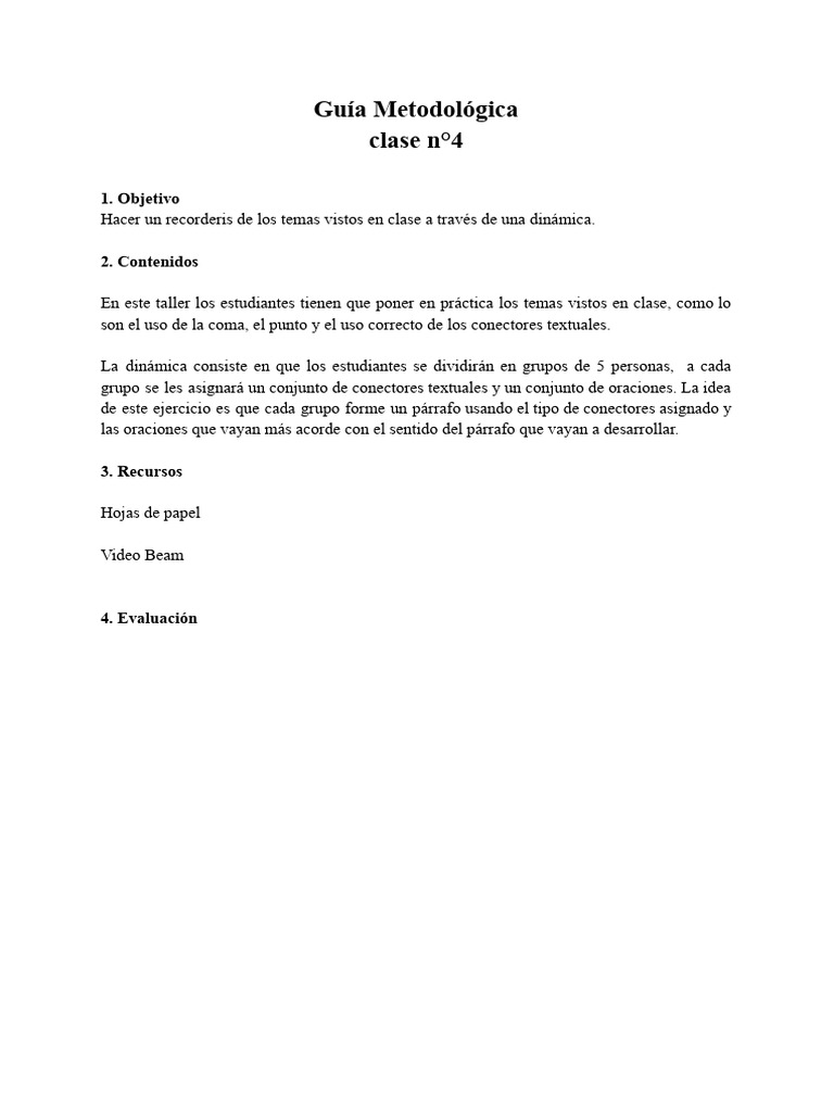Guía Clase 4 | PDF
