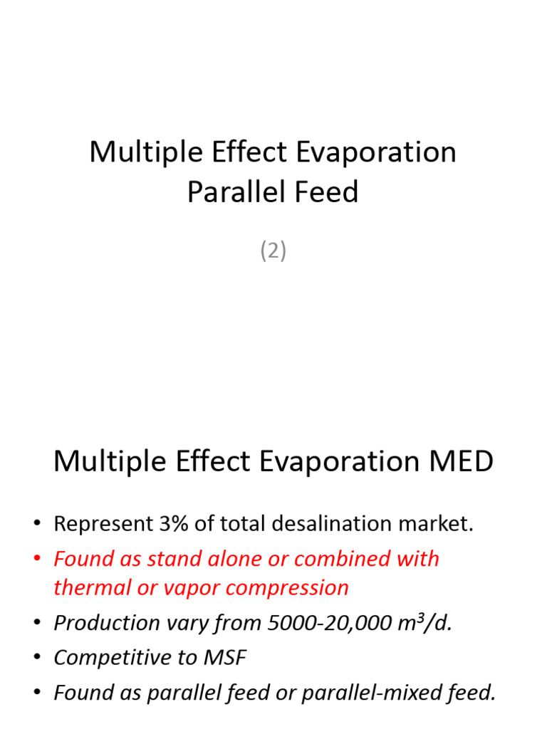 Multiple Effect Evaporation - 2 | PDF | Boiler | Chemical Process ...