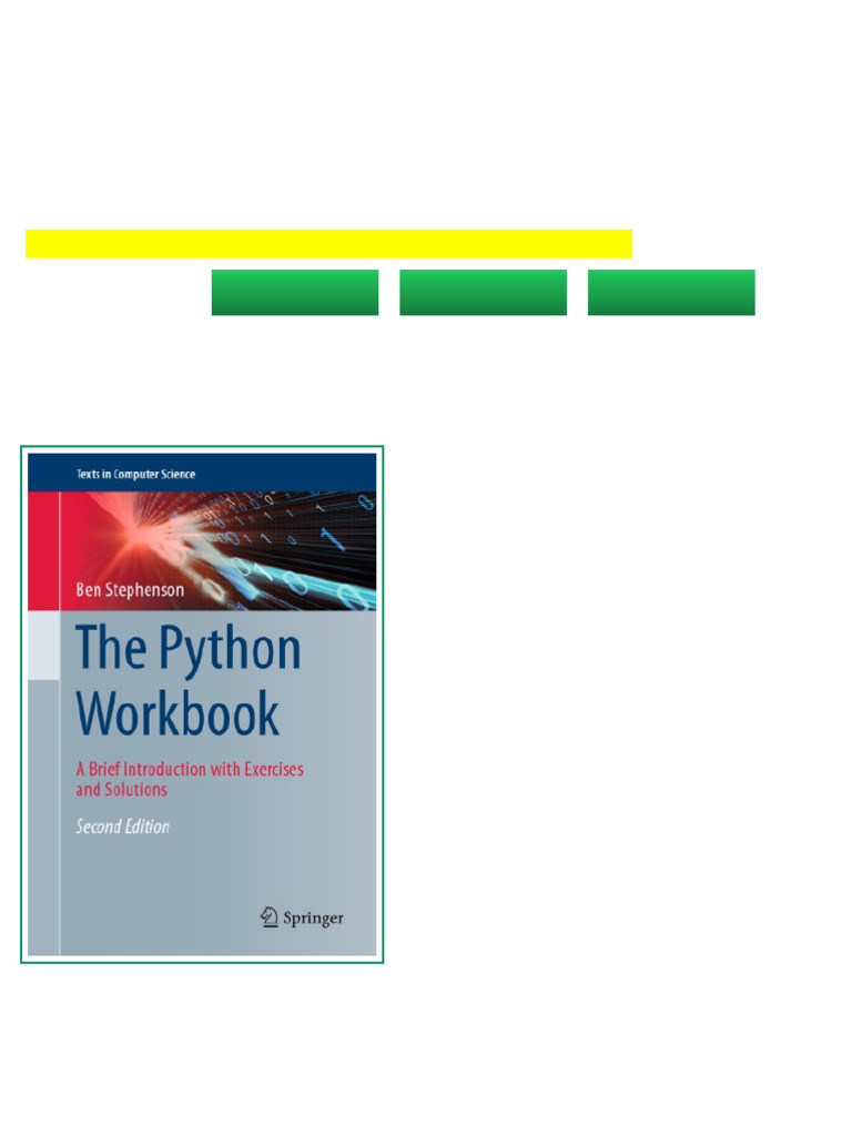 The Python Workbook: A Brief Introduction with Exercises and Solutions ...