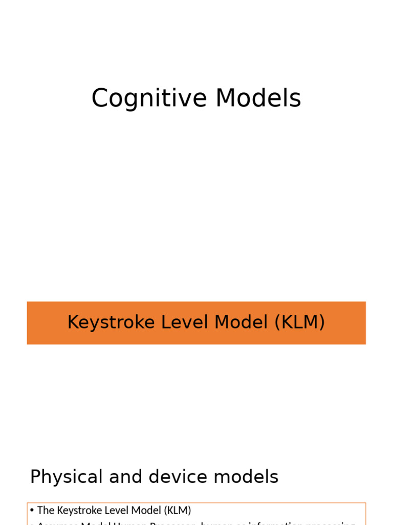 Module 3.1.4.cognitive Models | PDF