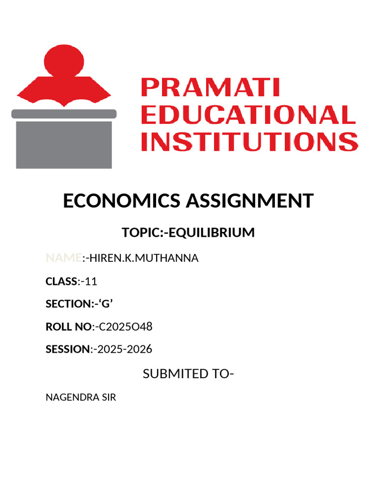Eco Assignment | PDF