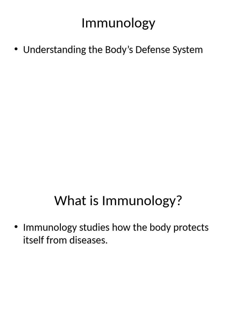 Immunology Presentation Pdf