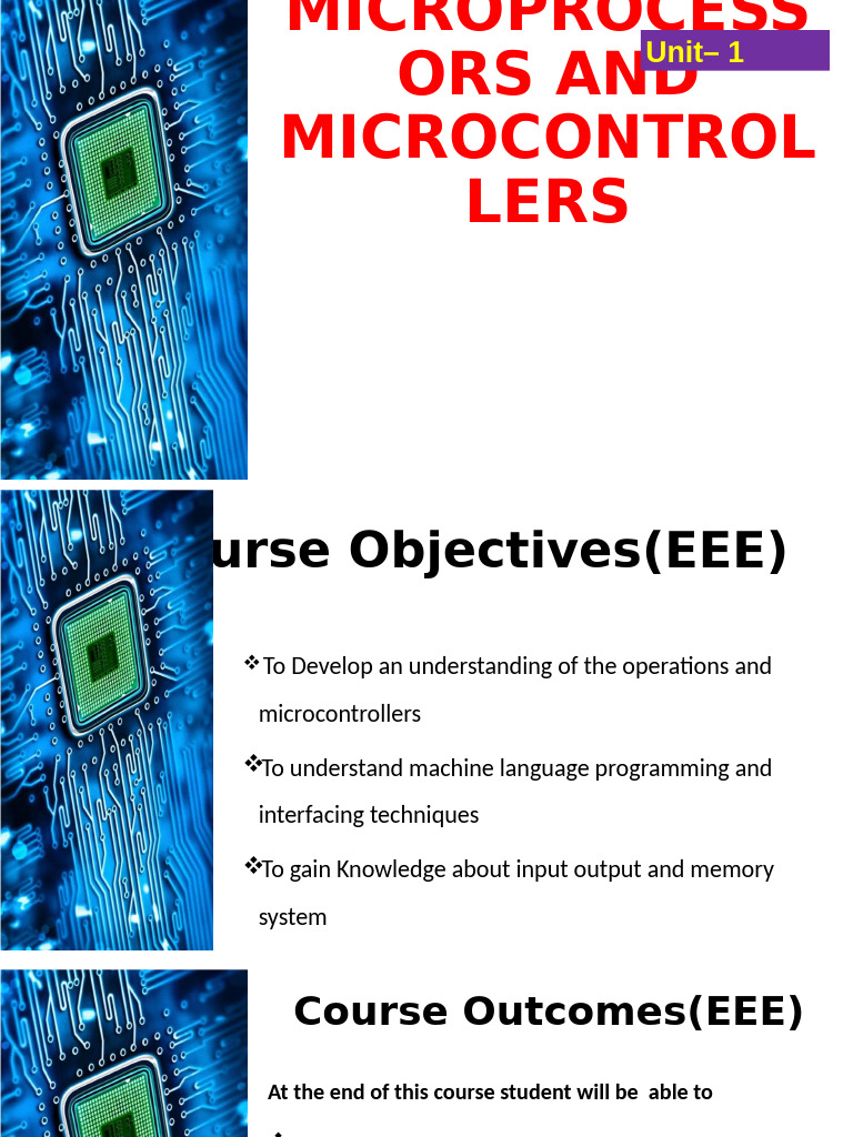 MPMC_UNIT_1 | PDF | Central Processing Unit | Assembly Language