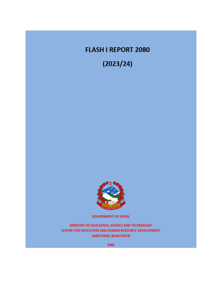 Nepal Education Flash Report 2080 | PDF | Teachers