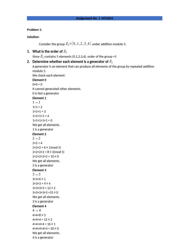 Assignment MTH501 | PDF | Theoretical Computer Science | Algorithms And Data Structures