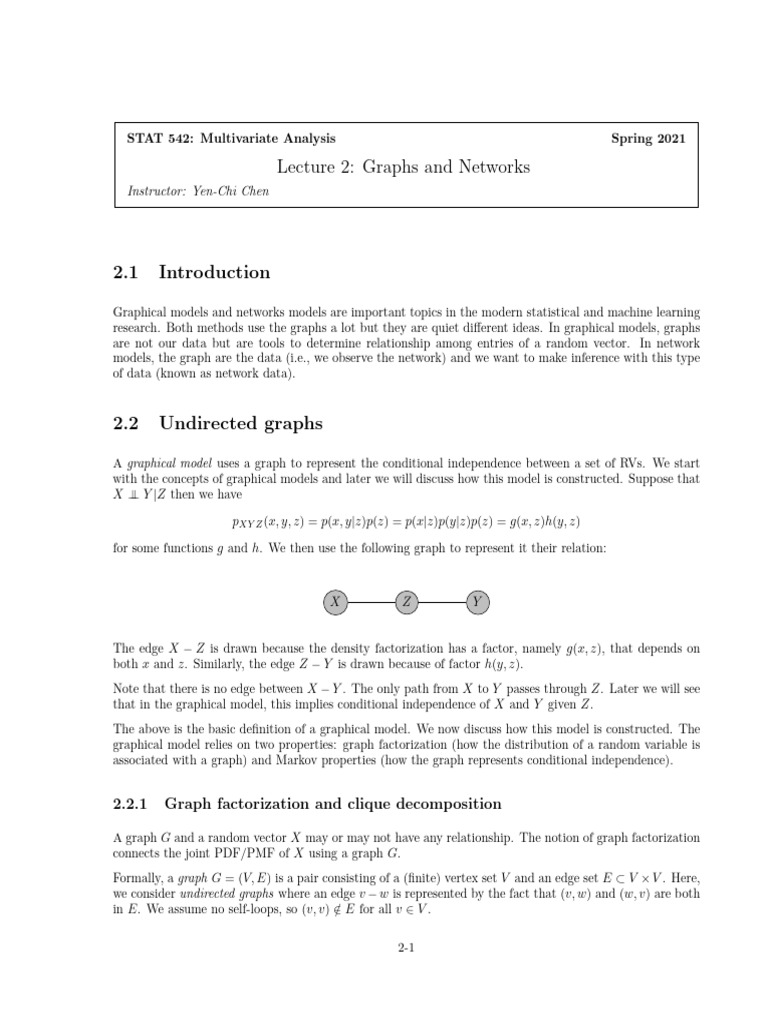 Lec2 Graph | PDF | Bayesian Network | Bootstrapping (Statistics)