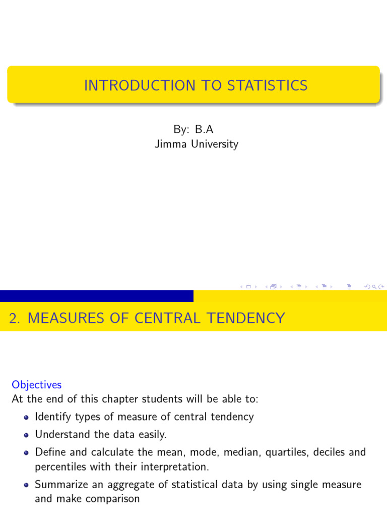 Edited - Chapter 3 PPT (Statistics) | PDF | Median | Mean