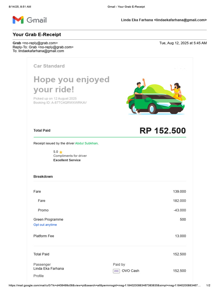 Grab Rumah - Bandara Soetta An Linda | PDF