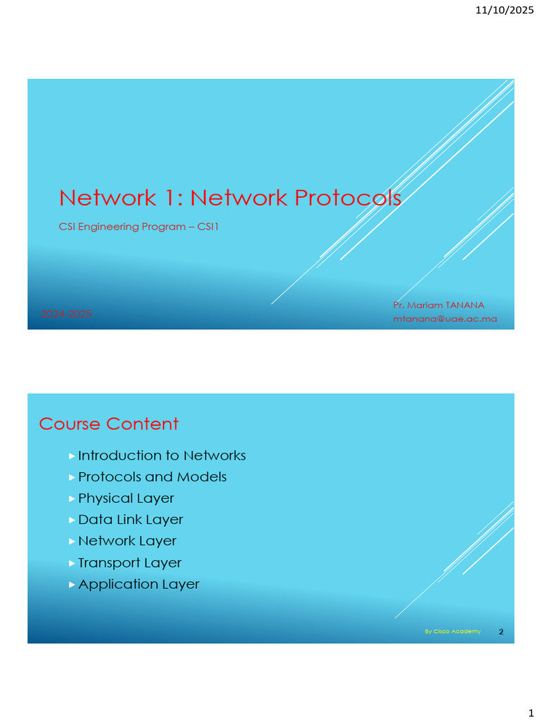 Network Protocols Chapitres 1 à 4 | PDF | Computer Network | Network ...