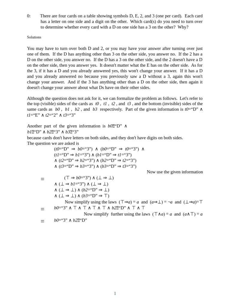 Exercises | PDF | Logic