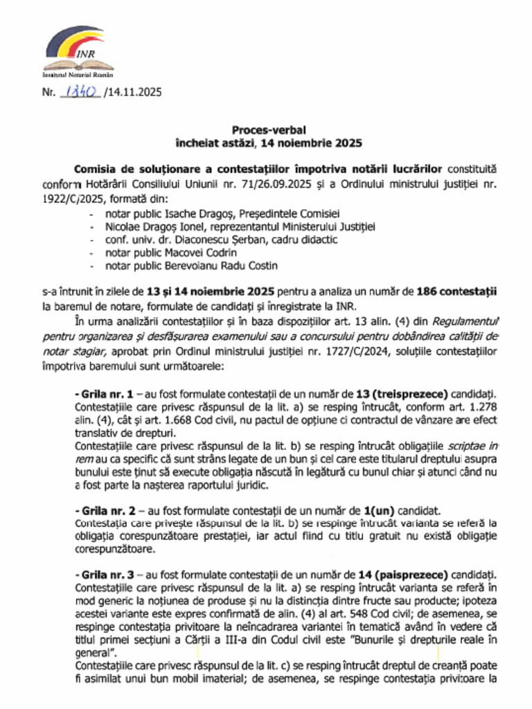 PV Solutionare Contestatii 2025 | PDF