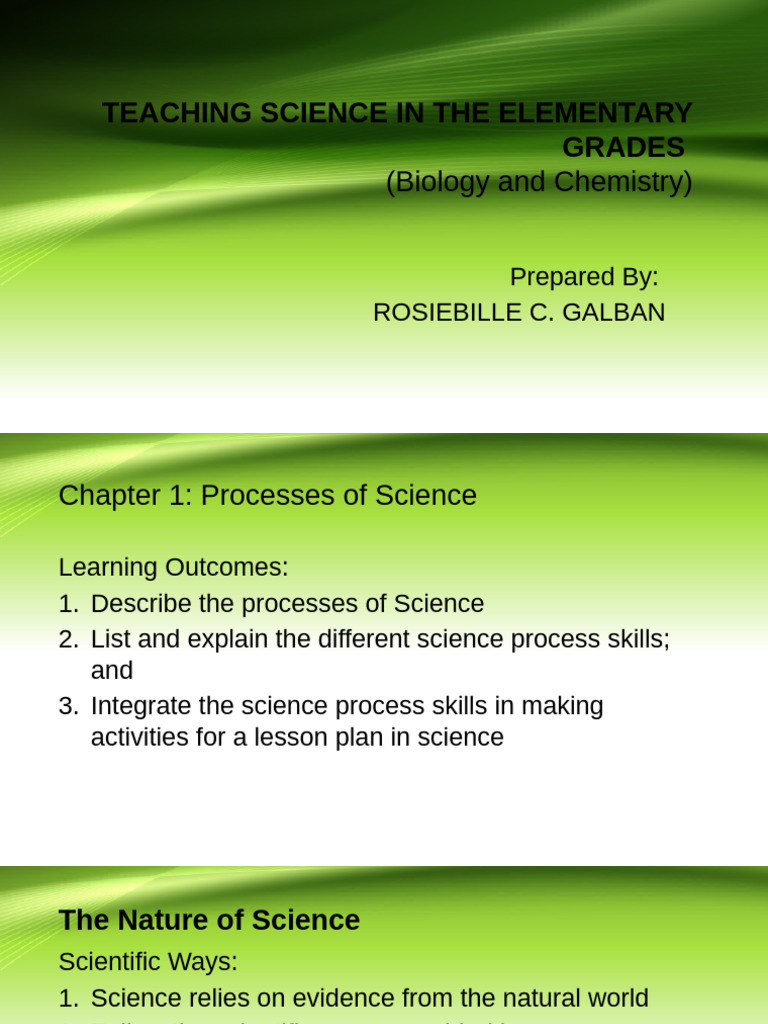 Teaching Science in The Elementary Grades Biology | PDF | Scientific ...