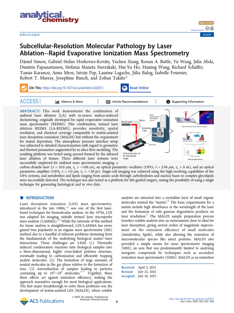 Simon Et Al 2025 Subcellular Resolution Molecular Pathology by Laser ...