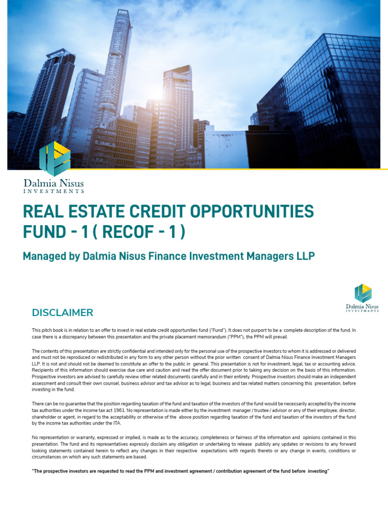 Real Estate Credit Fund Investment Guide | PDF | Taxes | Investing