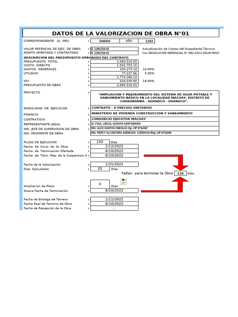 VAL.-N°01-MACUAY | PDF | Tubería (transporte de fluidos) | Hormigón