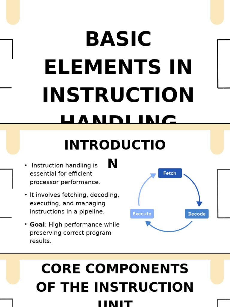 Basic Elements in Instruction Handling | PDF