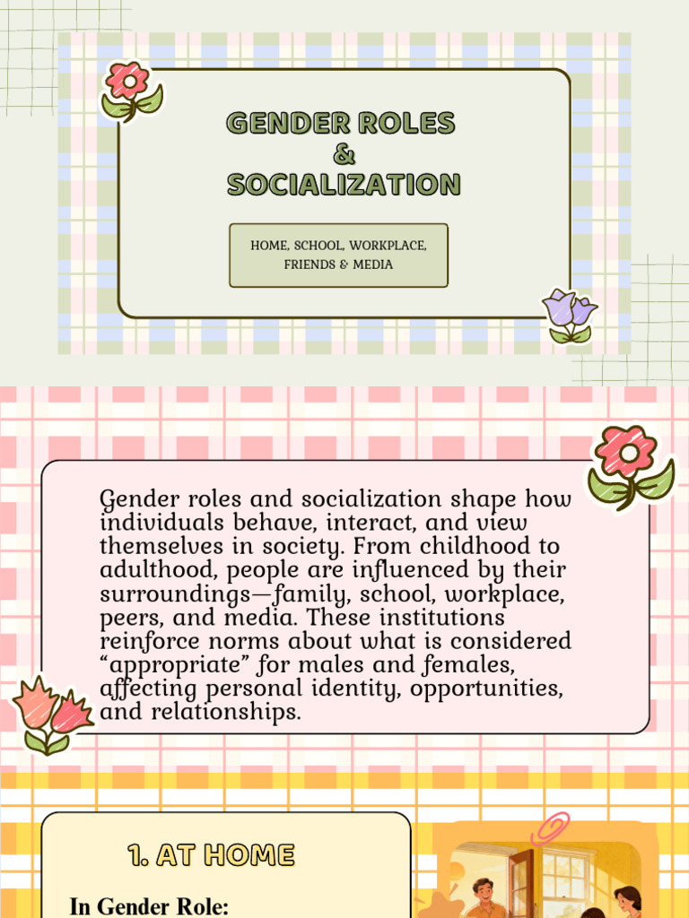 3 Gender Roles & Socialization (Canonio) (Serad) | PDF | Socialization ...