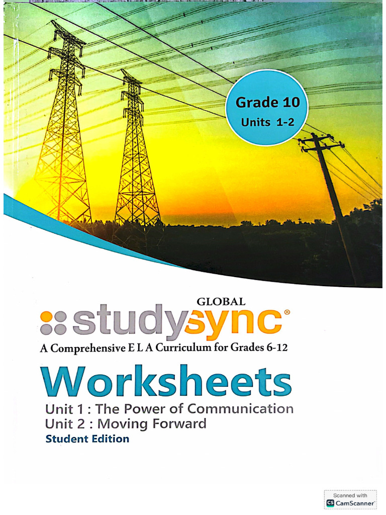 Study Sync Grade 10 Complete Worksheet | PDF