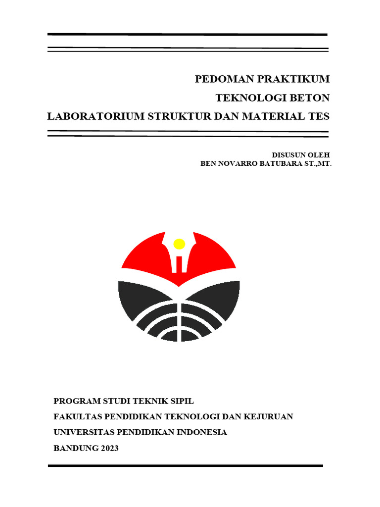 Pedoman Praktikum Laboratorium Struktur Dan Material Tes (Prodi Teknik ...