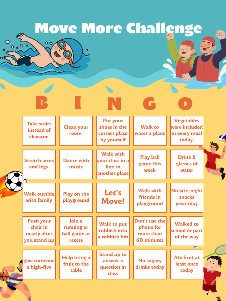 Move More Challenge Bingo Activities | PDF