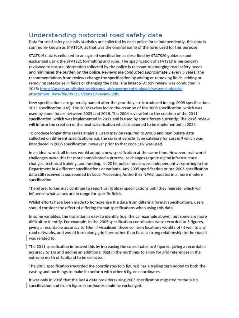 Historical Road Safety Data Analysis | PDF | Specification (Technical ...