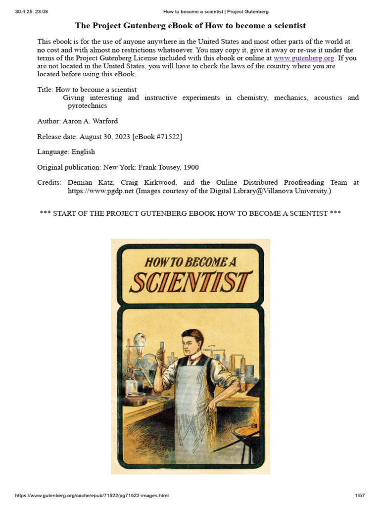 How To Become A Scientist - Project Gutenberg | PDF | Weight | Sulfuric ...