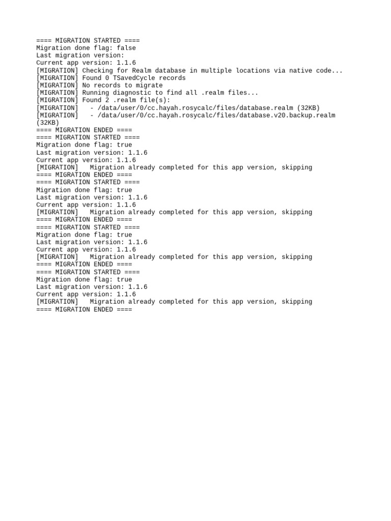Migration Debug | PDF