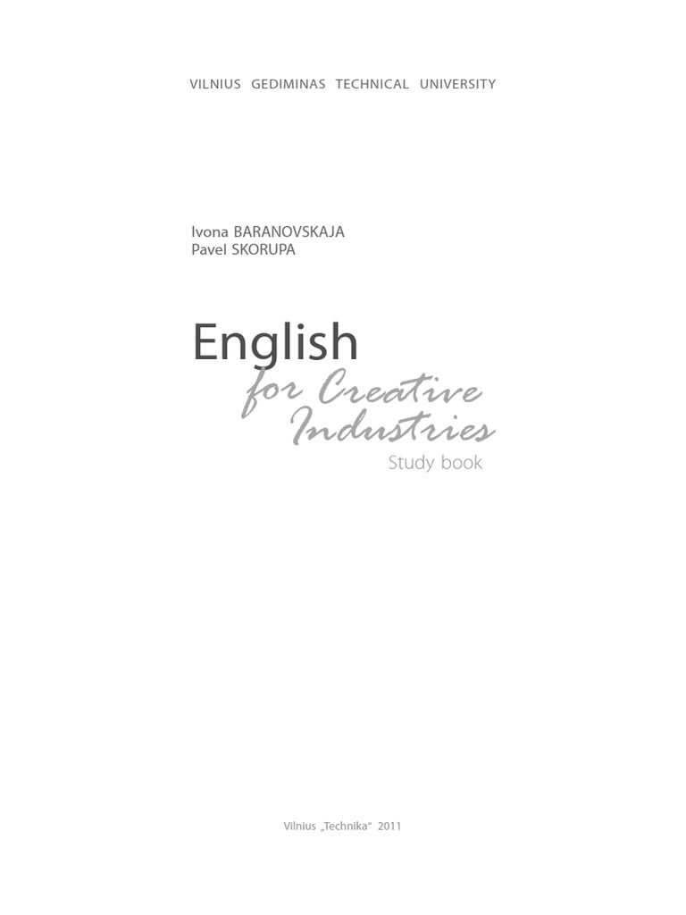 English for Creative Industries Guide | PDF | Human Communication ...