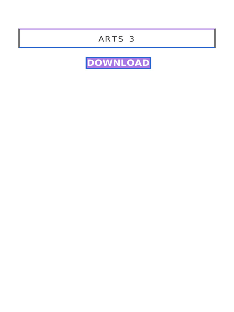 ? Arts 3 | PDF