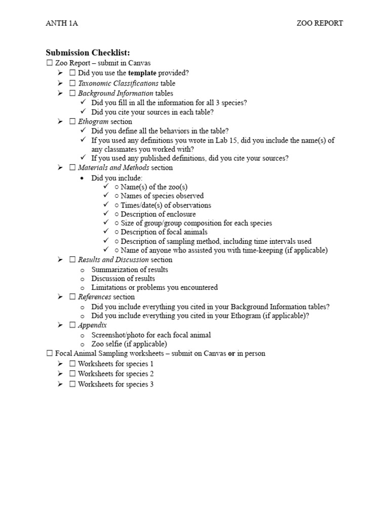 F25 Submission Checklist | PDF