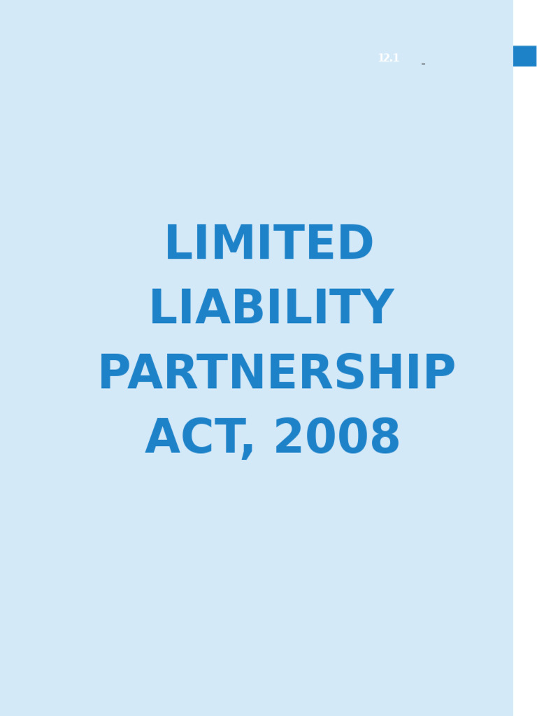 Limited Liability Partnership | PDF | Limited Liability Partnership ...