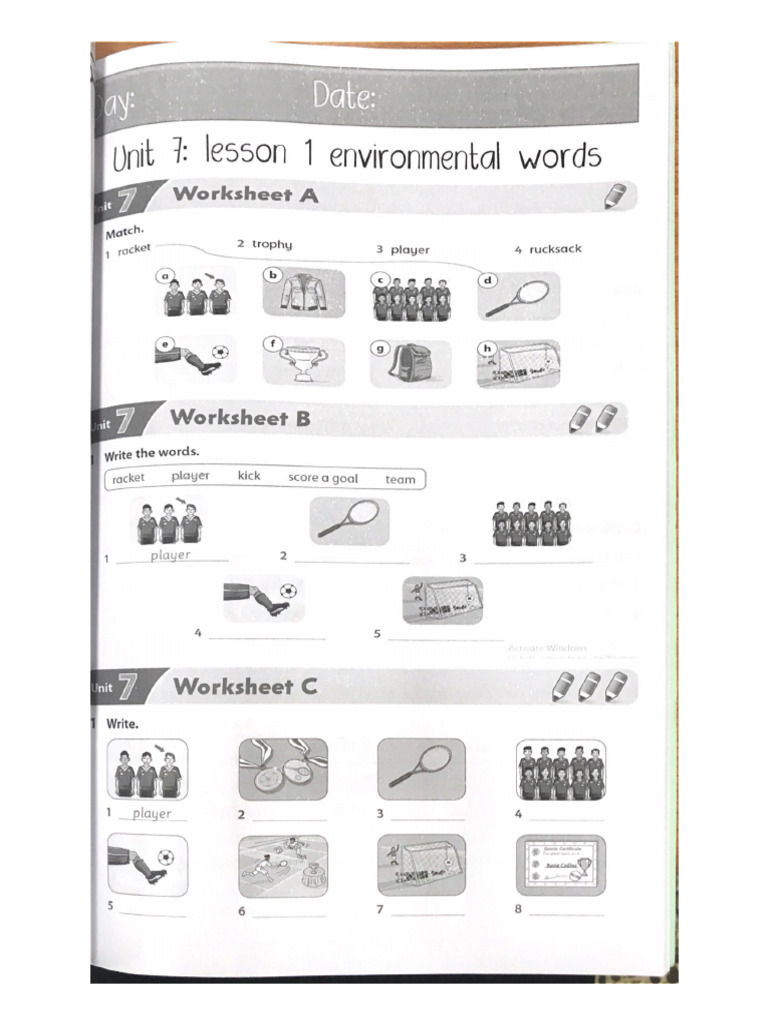 Unit 7 Lesson - Environmental Words | PDF