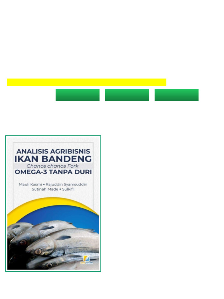 (Ebook) Analisis Agribisnis Ikan Bandeng (Chanos chanos fork) Omega-3 Tanpa Duri by Mauli Kasmi ...