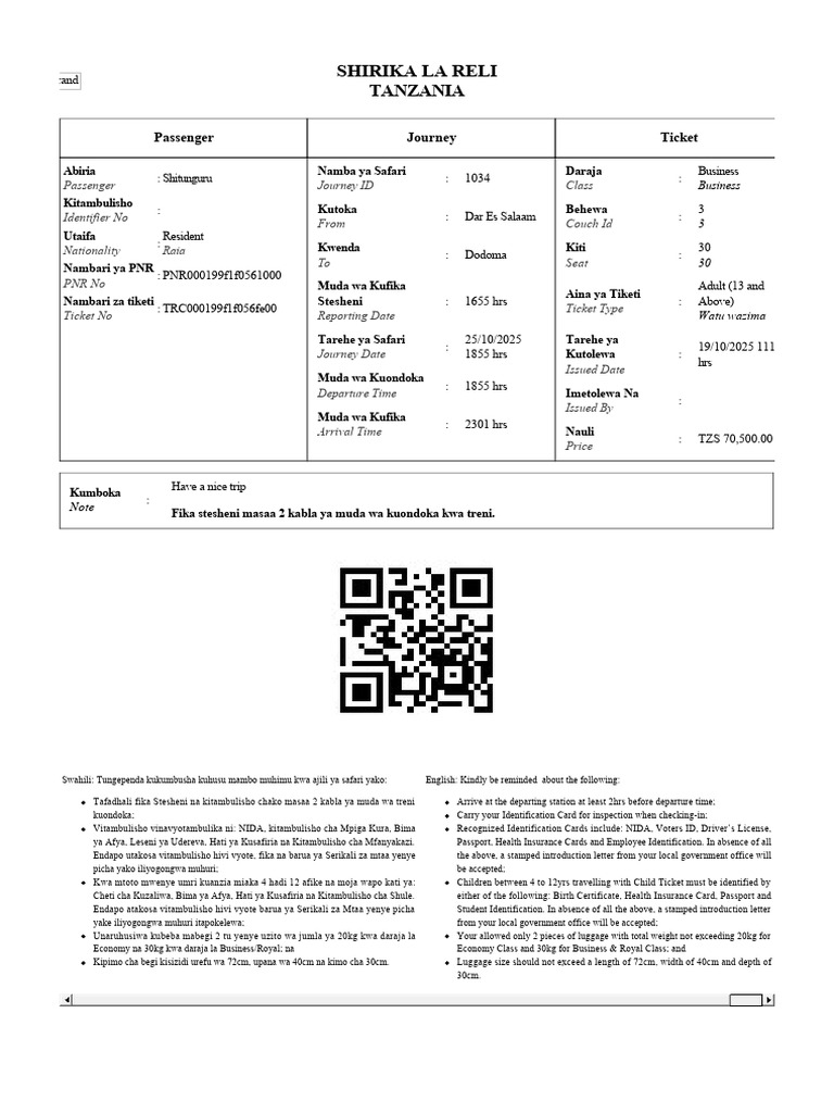 Ticket | PDF | Government | Access Control