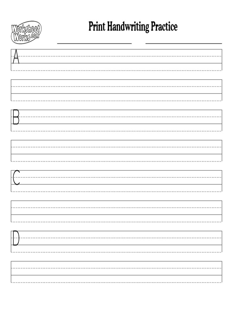 WorksheetWorks Print Handwriting Practice 2 | PDF