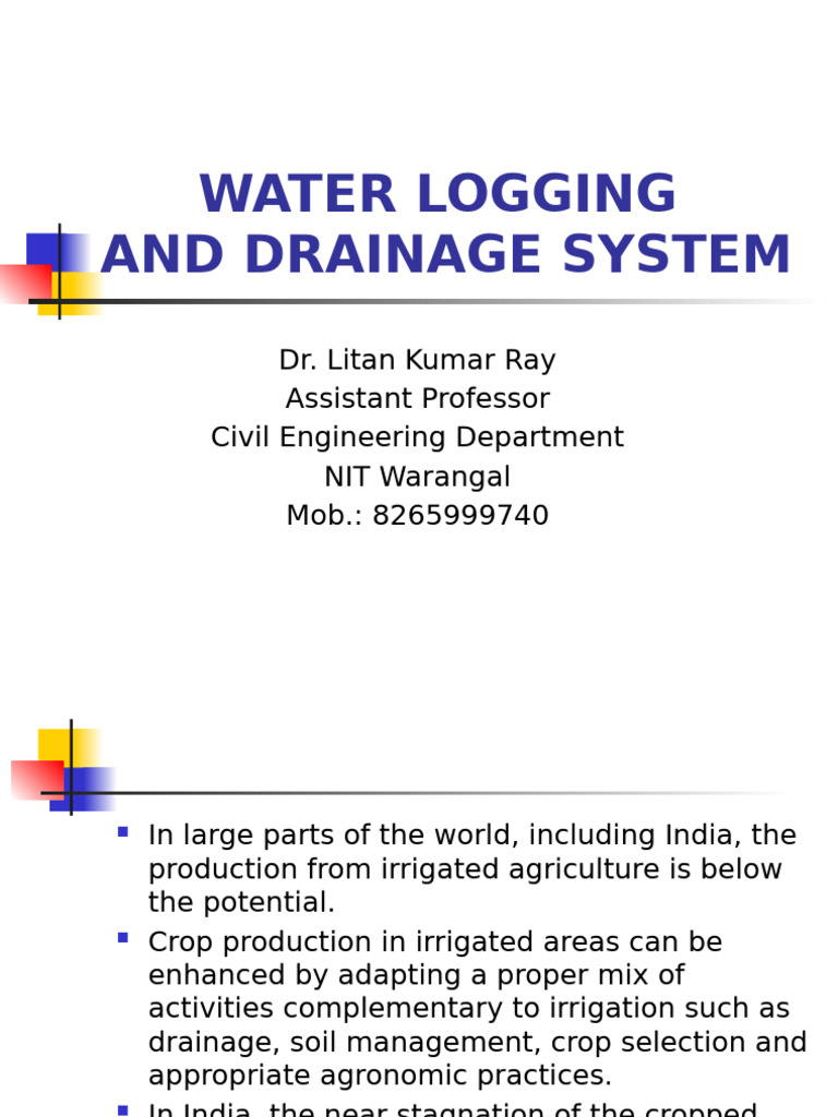 Water Logging and Drainage System | PDF | Drainage | Drainage Basin
