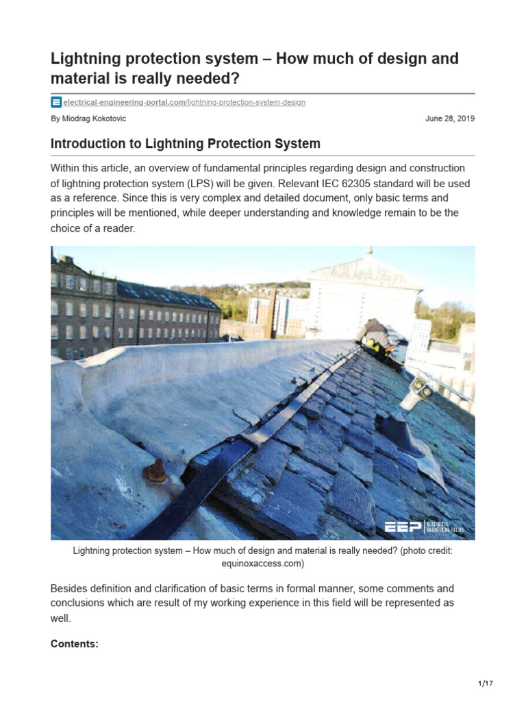 Lightning Protection System Design Guide | PDF | Lightning | Electrical ...