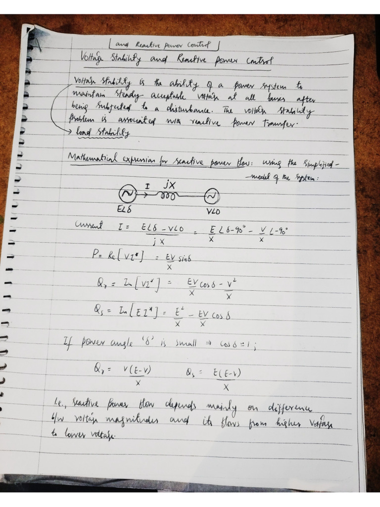 Voltage Stability and Reactive Power Control | PDF