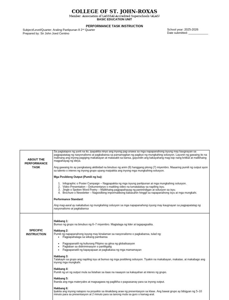Ap8 Q2 Peta | PDF